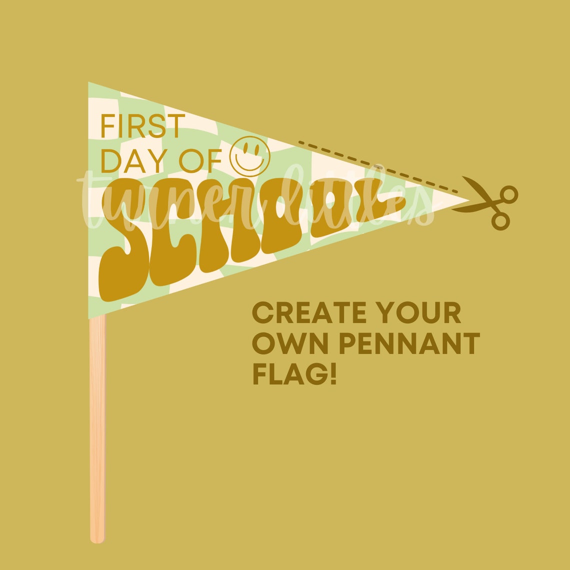 First Day of School Sign Download - First Day of Homeschool Flag - DIY ...