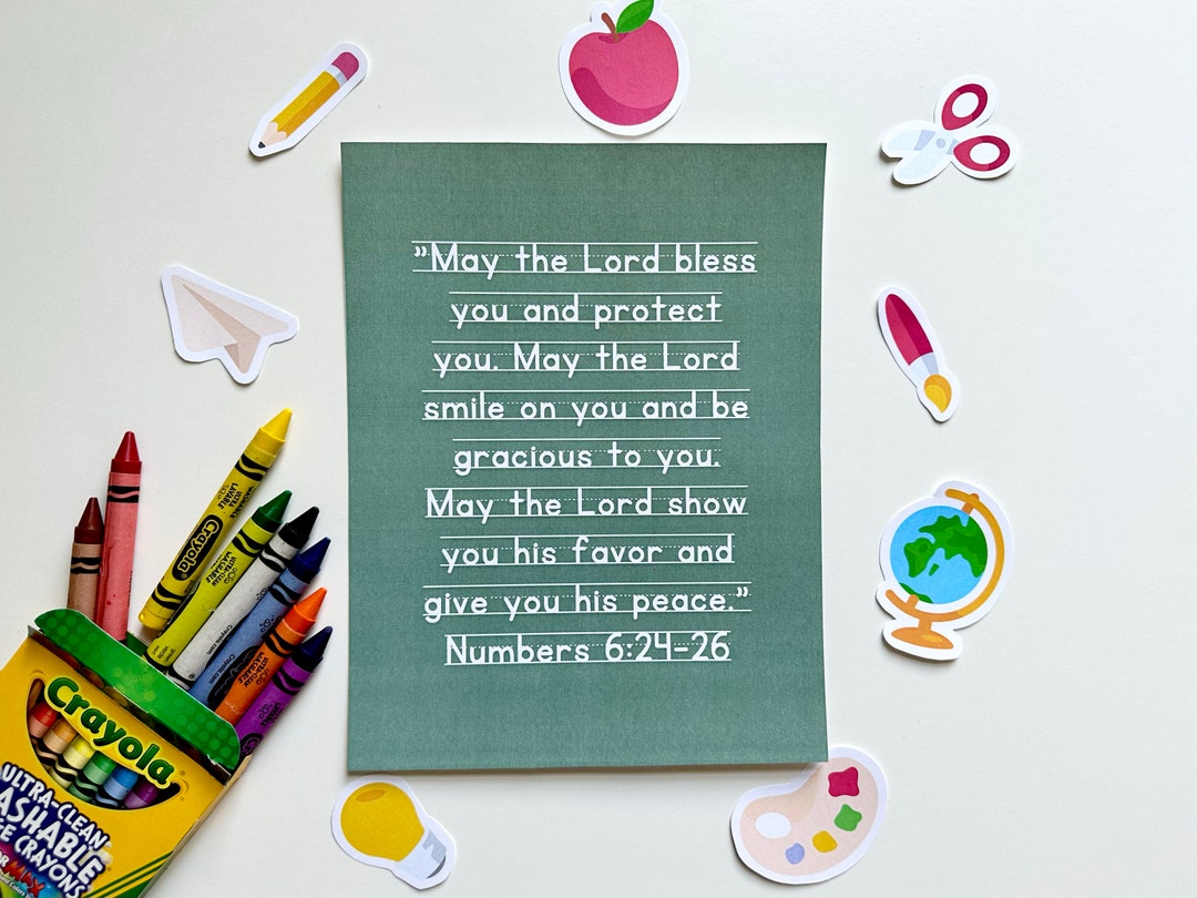Back to School Scripture Poster - Homeschool Classroom Decor - Back to ...