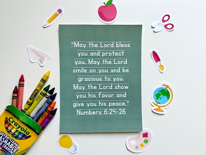 Back to School Scripture Poster Homeschool Classroom Decor - Etsy