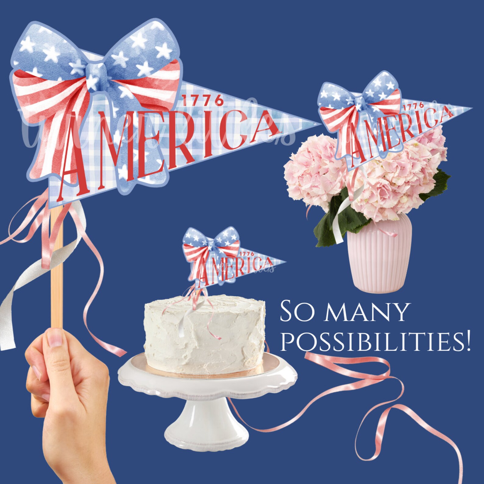 Fourth of July Printable Flag Craft - Fourth of July Printable Party ...