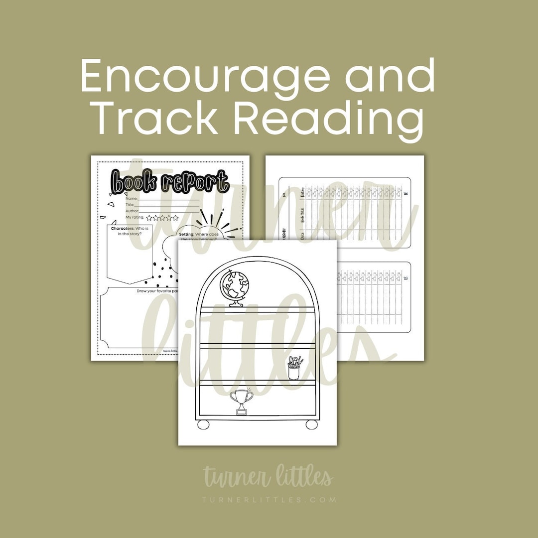 Reading Log for Kids PDF Download - Kids Reading Tracker - Bookshelf ...