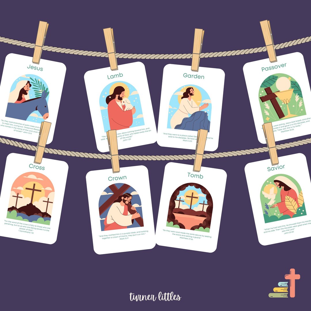 Easter Scripture Cards, Holy Week Devotional, Spring Activities, Sunday ...