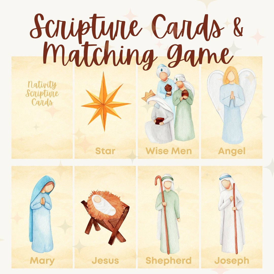 Nativity Scripture Cards Nativity Story Cards Christmas Story Cards ...