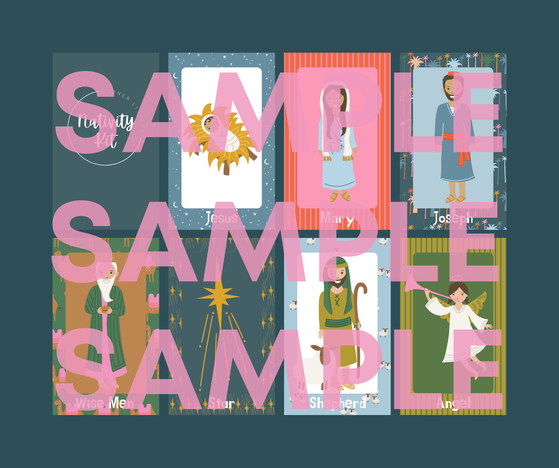 Nativity Story Flashcard Set for Kids - Christmas Gift for Kids ...