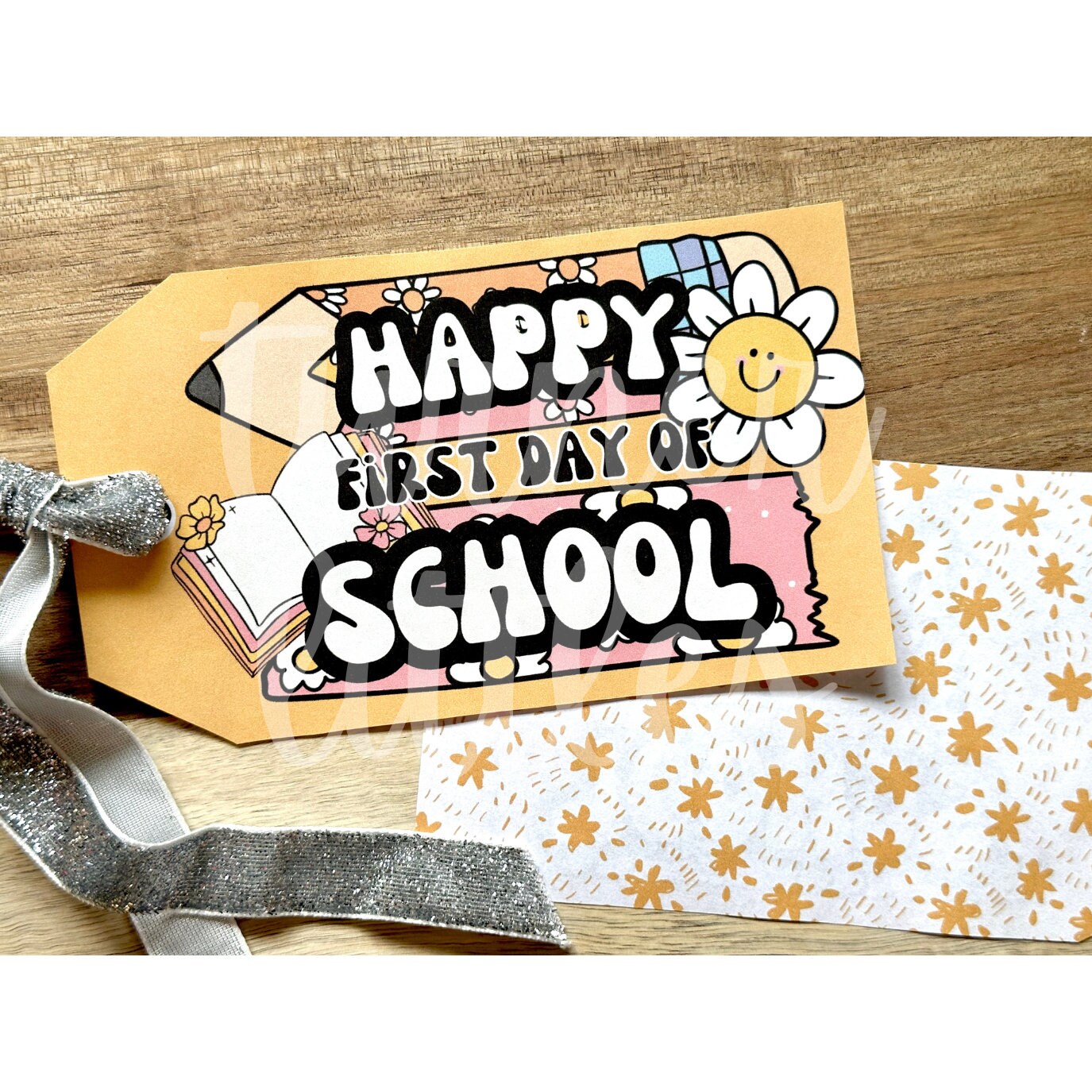Teacher Appreciation Gift Tag Back to School Teacher Gift Retro Daisy ...