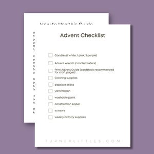 Printable Advent Calendar Guide for Families Printable Advent Crafts ...