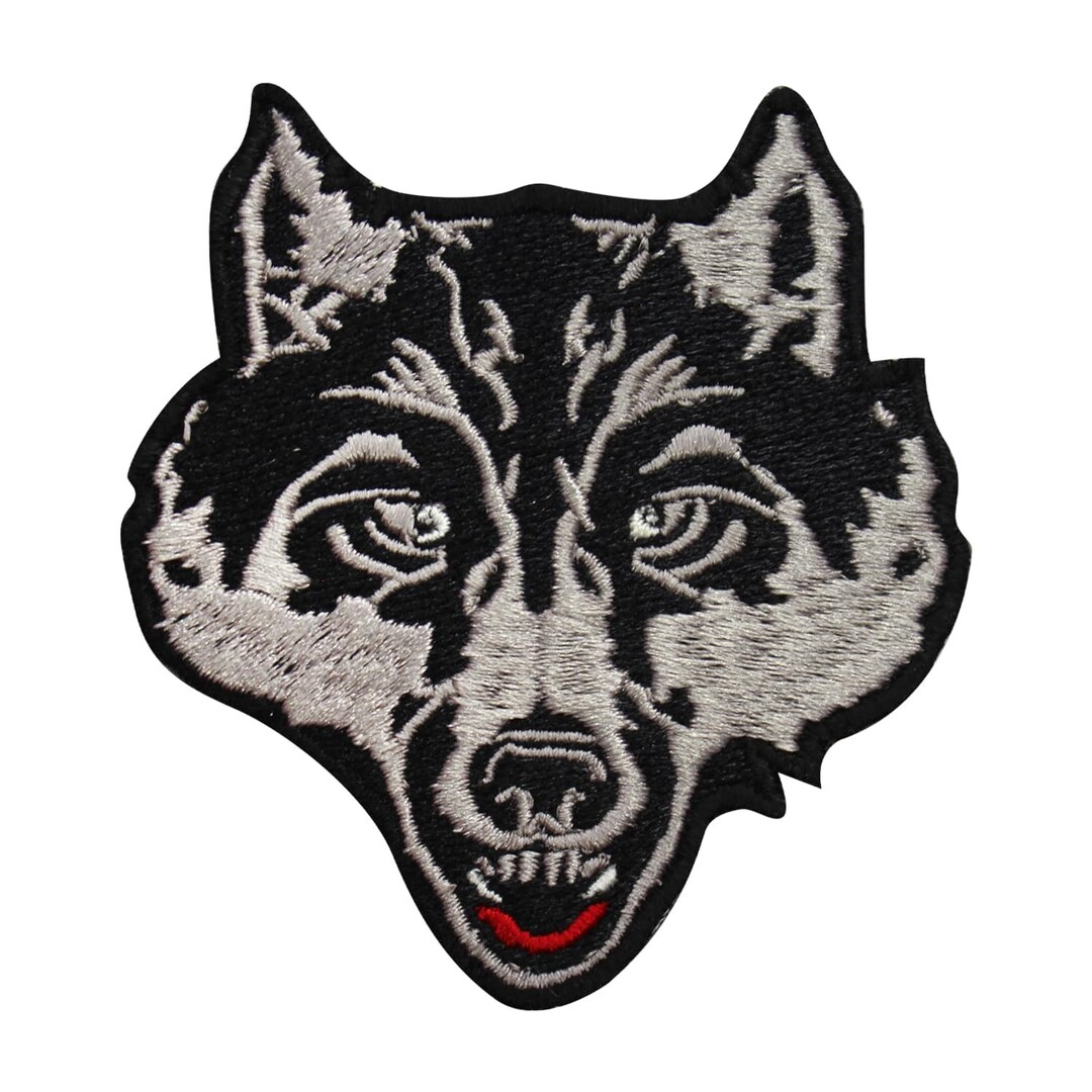 Wolf Face Scary Patch, Wolf Patch, Kids Rhymes Patch Embroidered Iron ...
