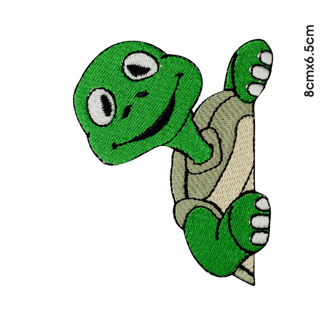 Cute Turtle Patch, Happy Tortoise Patch, Sneaky Tortoise Patch Kids ...