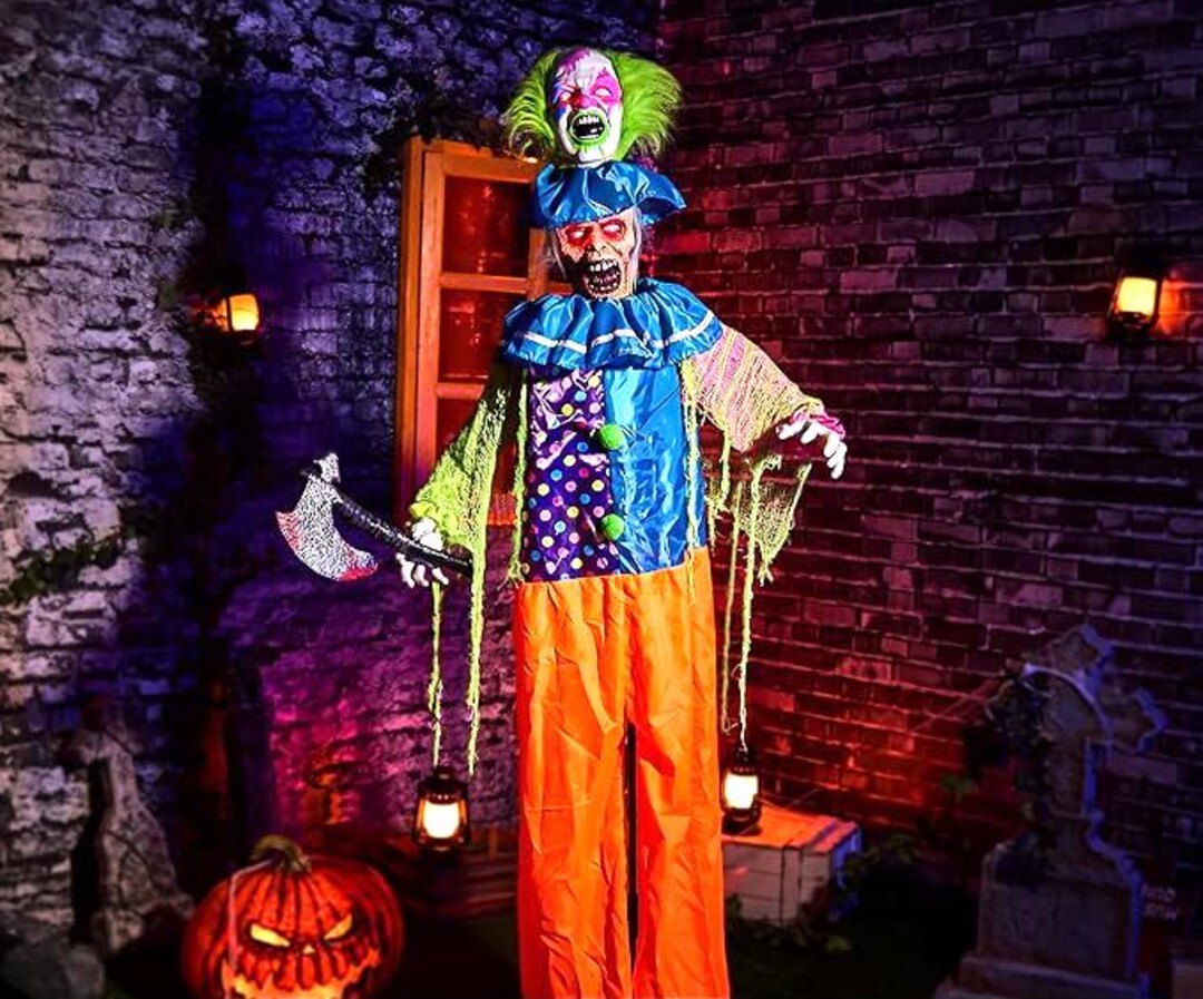 Animated Scary Talking Decoration Sound Activated, Creepy Voice, Spooky ...