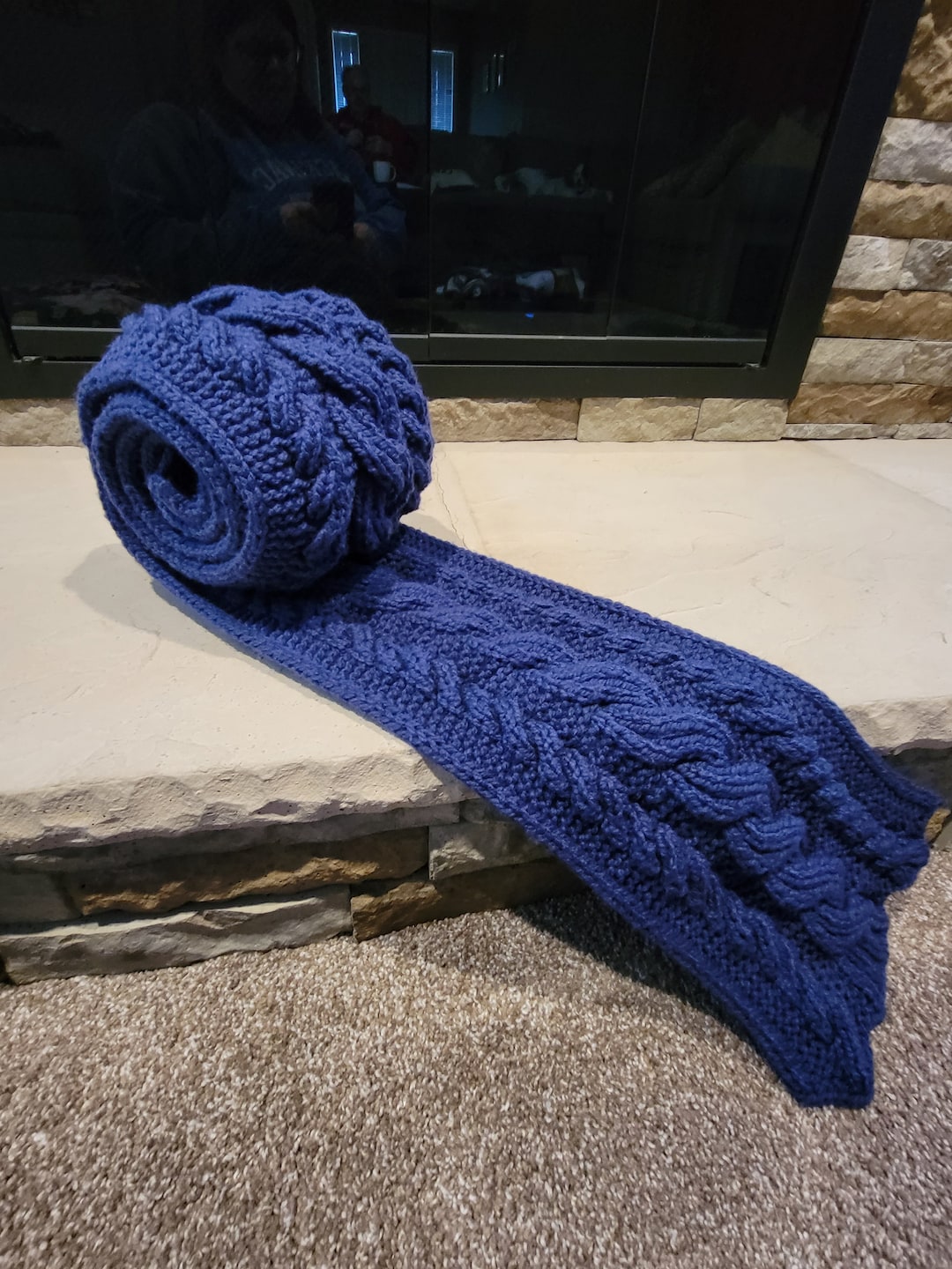 Thick Reversible Cable Scarf - Etsy
