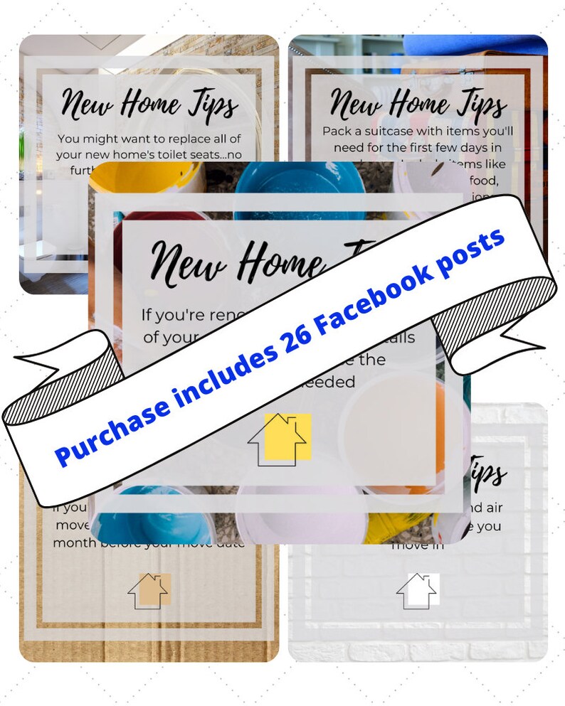26 new home tips Facebook posts pre-made social media - Etsy Nederland