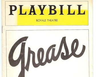 Playbill Grease - Etsy