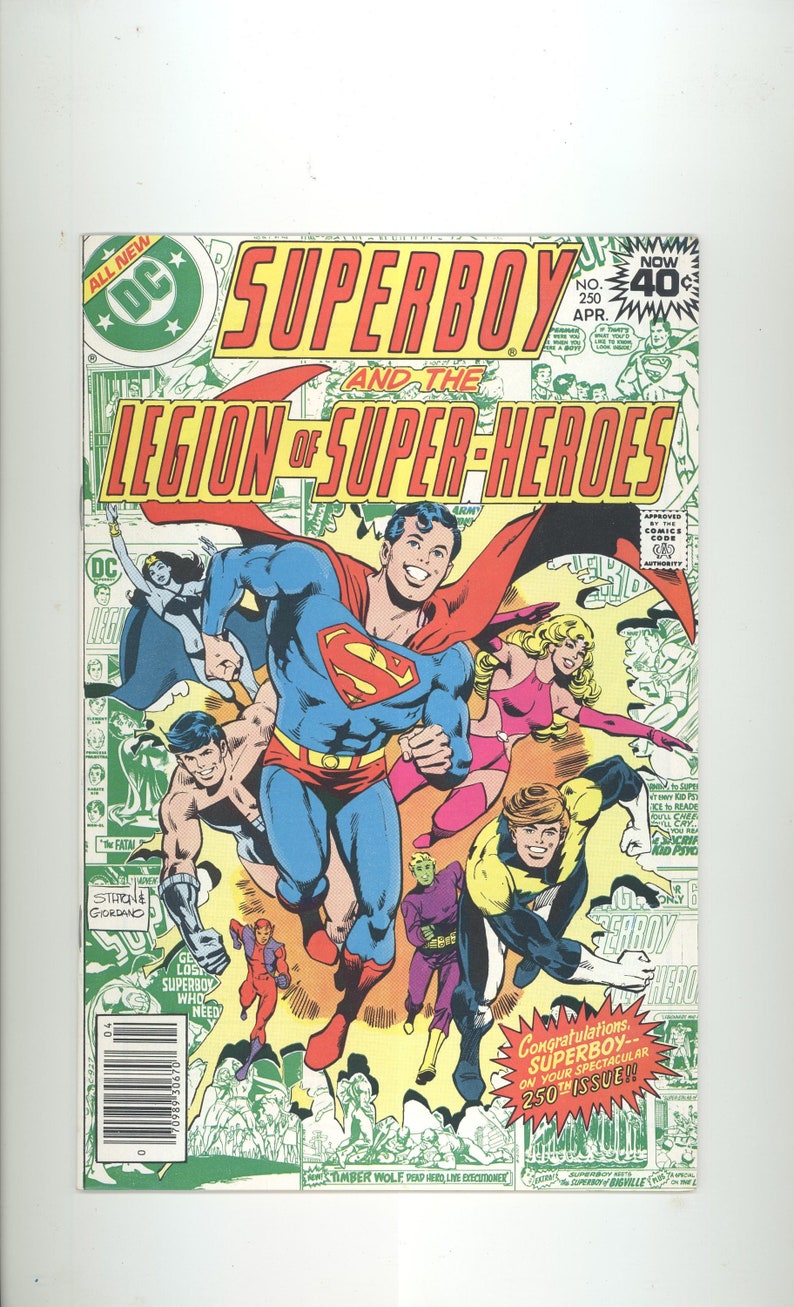 Superboy and the Legion of Super Heroes #250 Nm- - Etsy