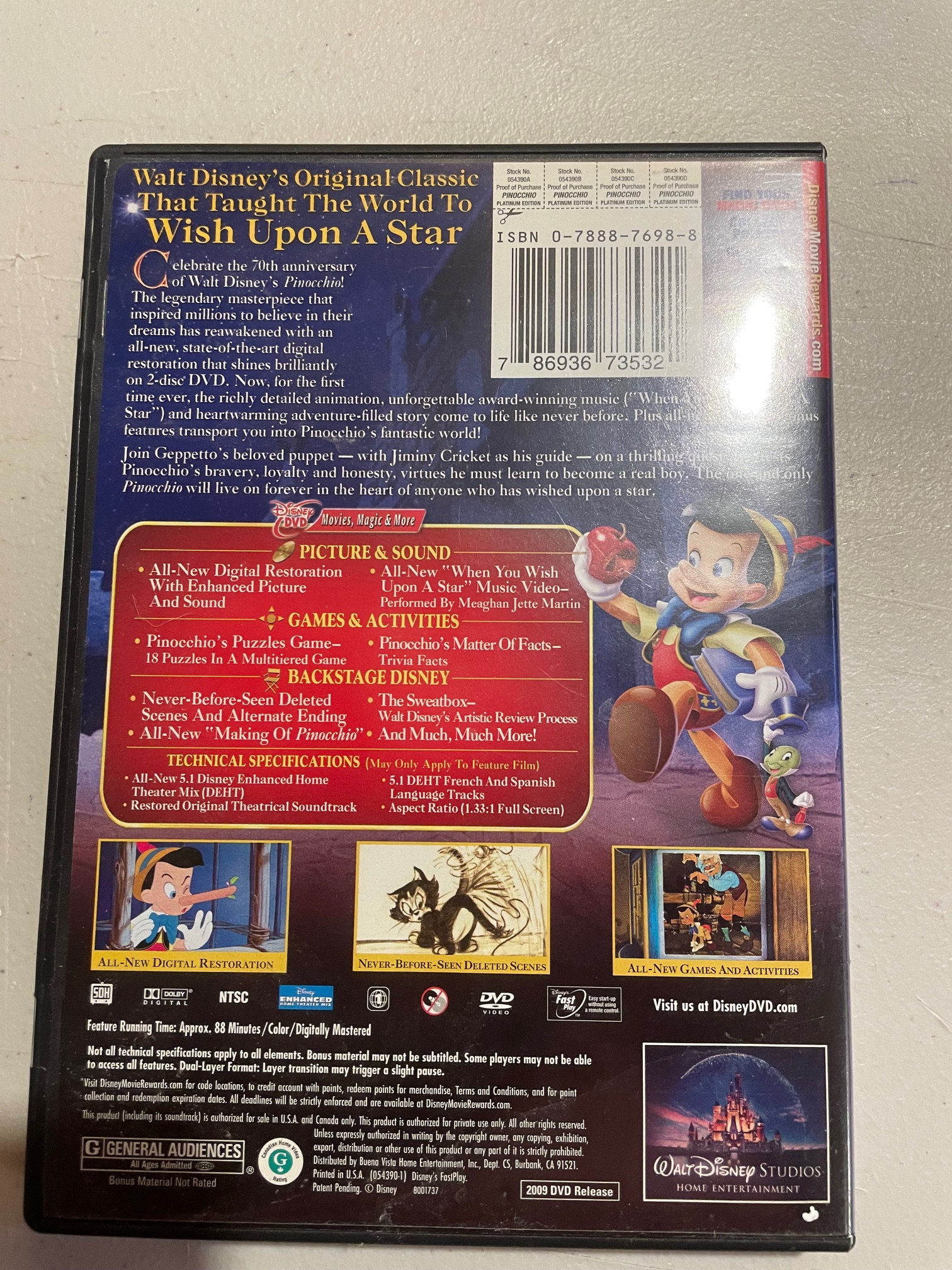 Pinocchio Dvd Cover