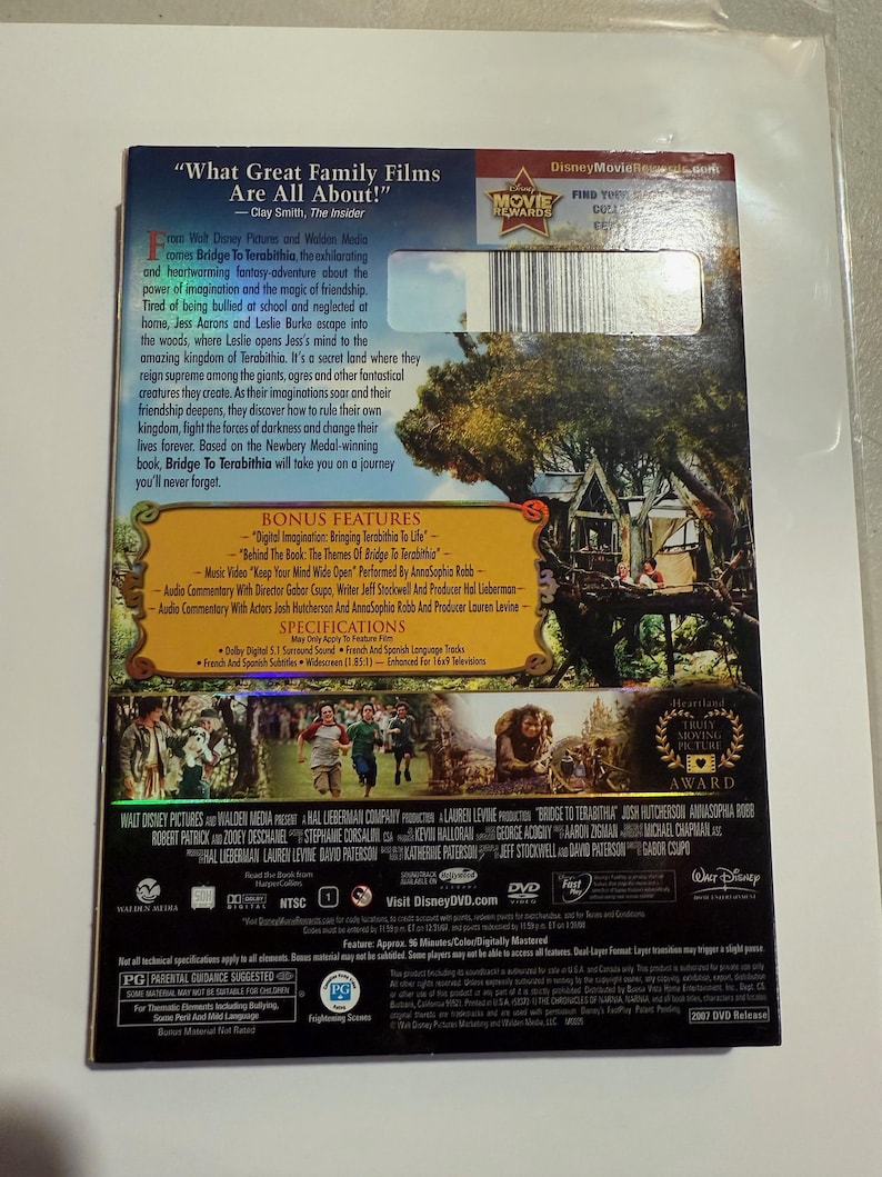 Walt Disney Pictures Bridge to Terabithia DVD - Etsy