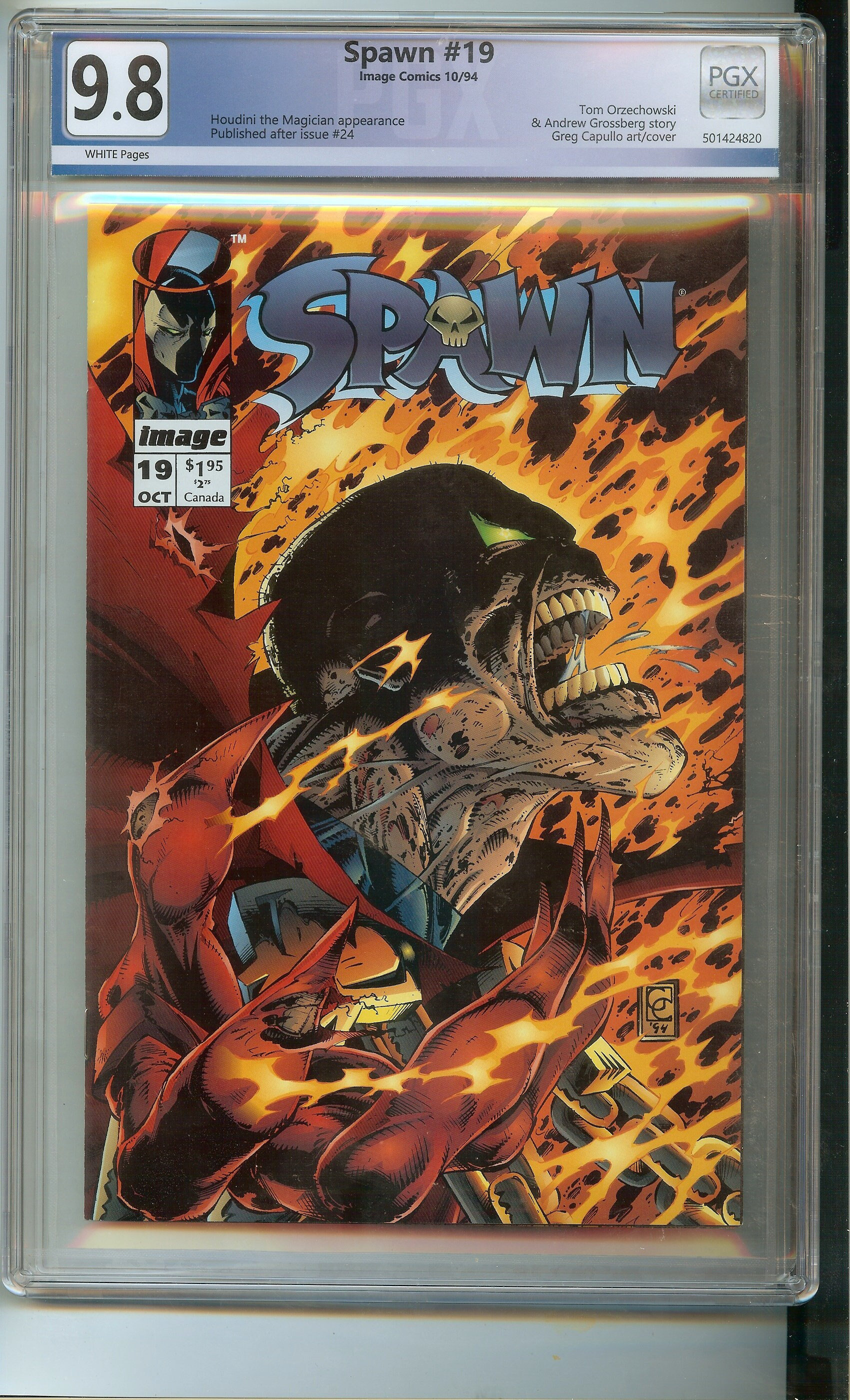 Spawn #19 PGX 9.8 "greg Capullo Cover" - Etsy