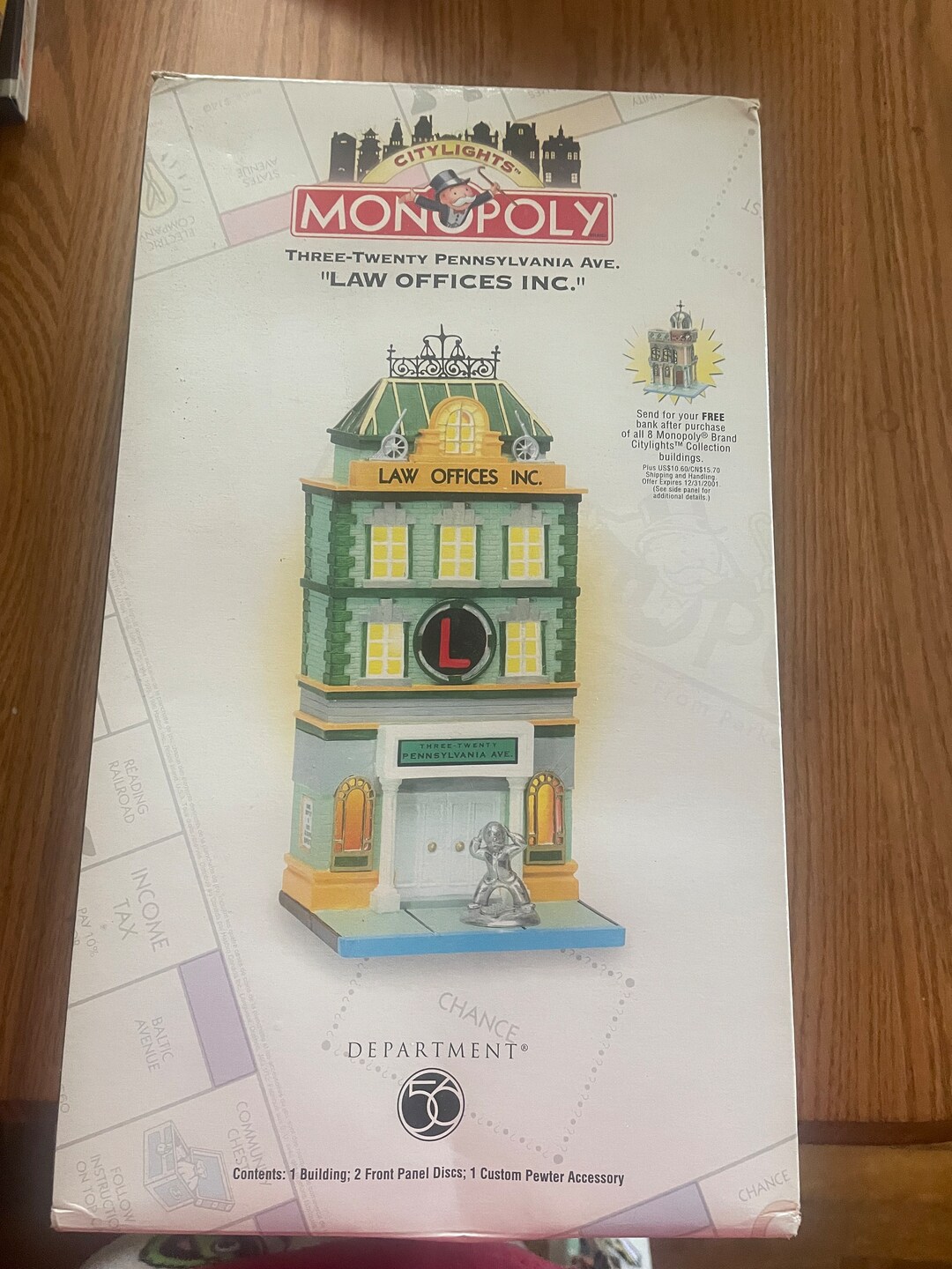 City Lights Monopoly Three-twenty Pennsylvania Ave Law Offices - Etsy