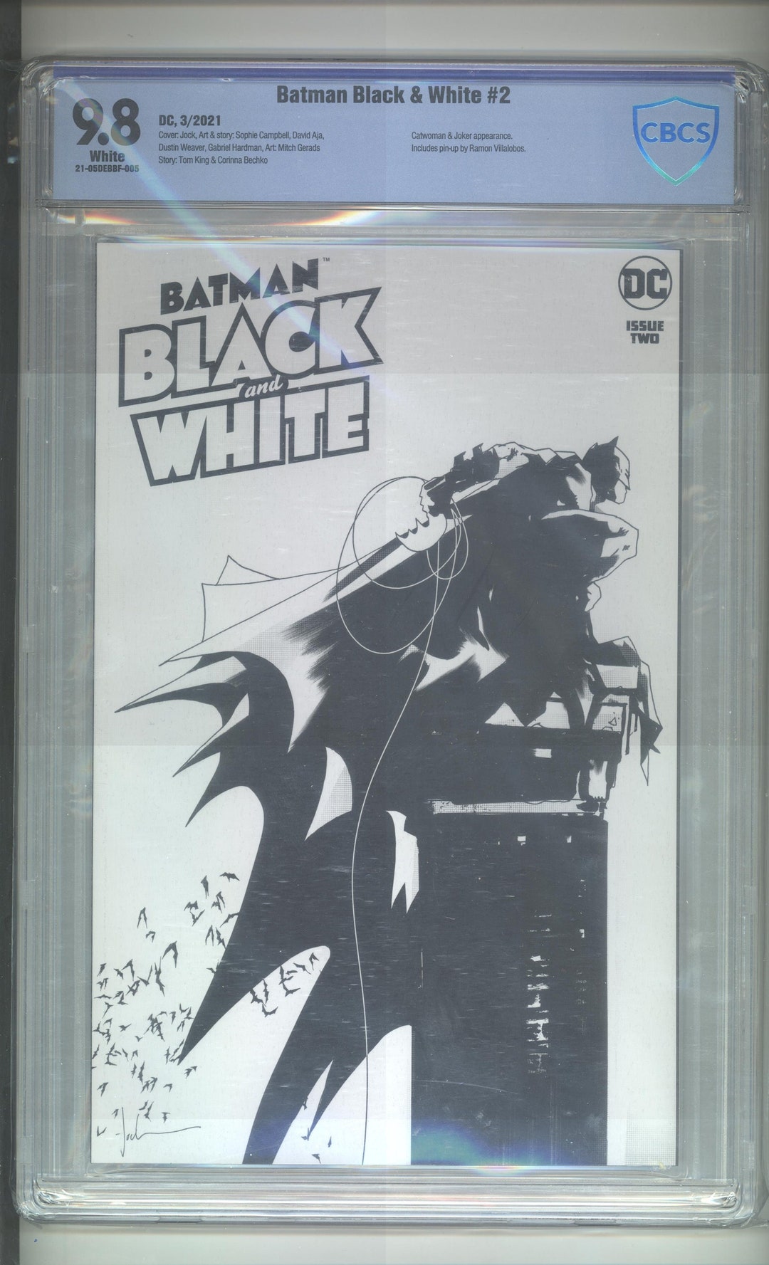 Batman Black & White 2 CBCS 9.8 jock Cover - Etsy