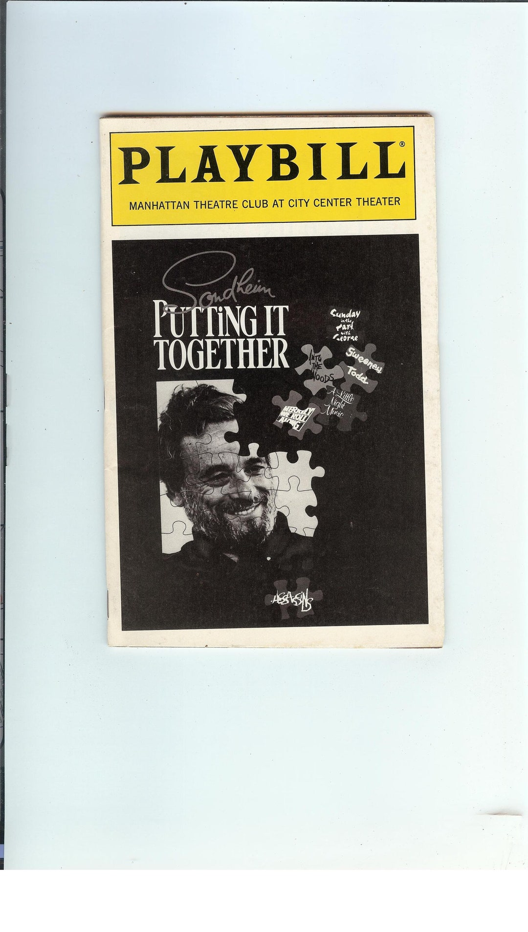 Playbill Sondheim Putting It Together - Etsy