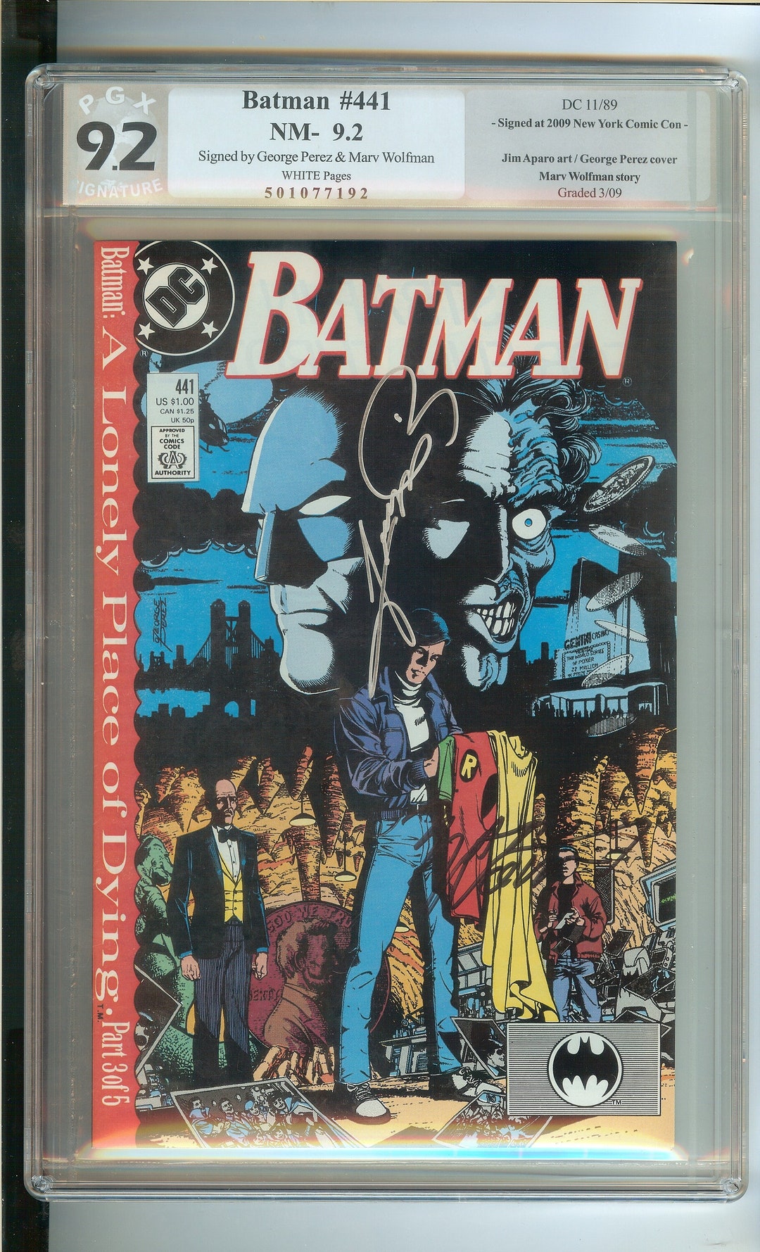 Batman 441 PGX 9.2 SS signed by George Perez & Marv Wolfman - Etsy