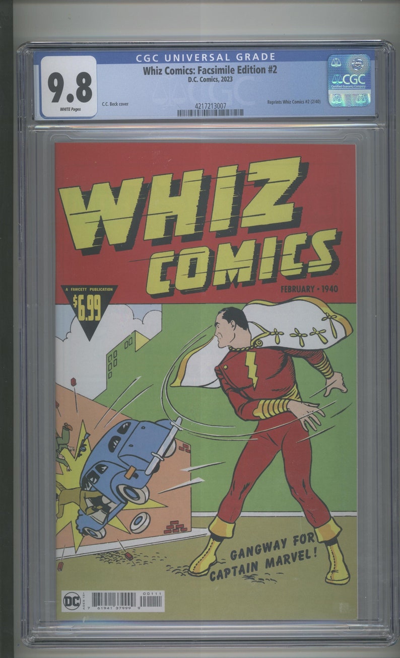 Whiz Comics Facsimile Edition #2 CGC 9.8 - Etsy
