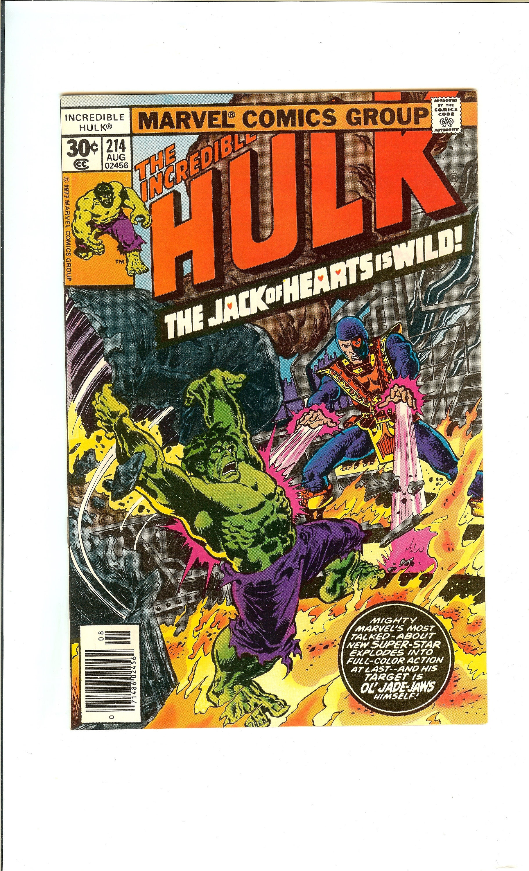Hulk #183 Vf/nm 9.0 , #214 Nm- 9.2 "jack of Hearts Cover " - Etsy