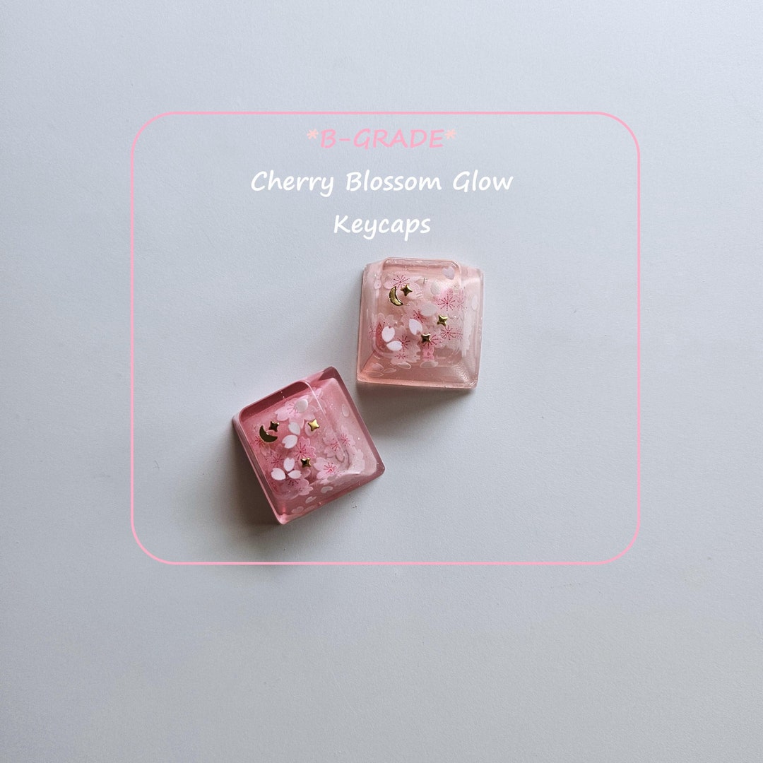 B-GRADE Cherry Blossom Glow Keycaps - Etsy
