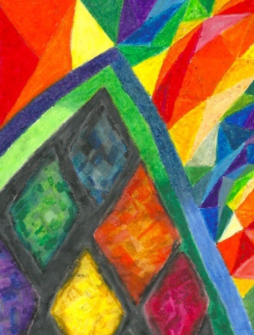 Abstract Gems Drawing Download - Etsy