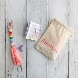 Backpack Charm Kit for Kids, Craft Kit for Girls, Personalized Party ...