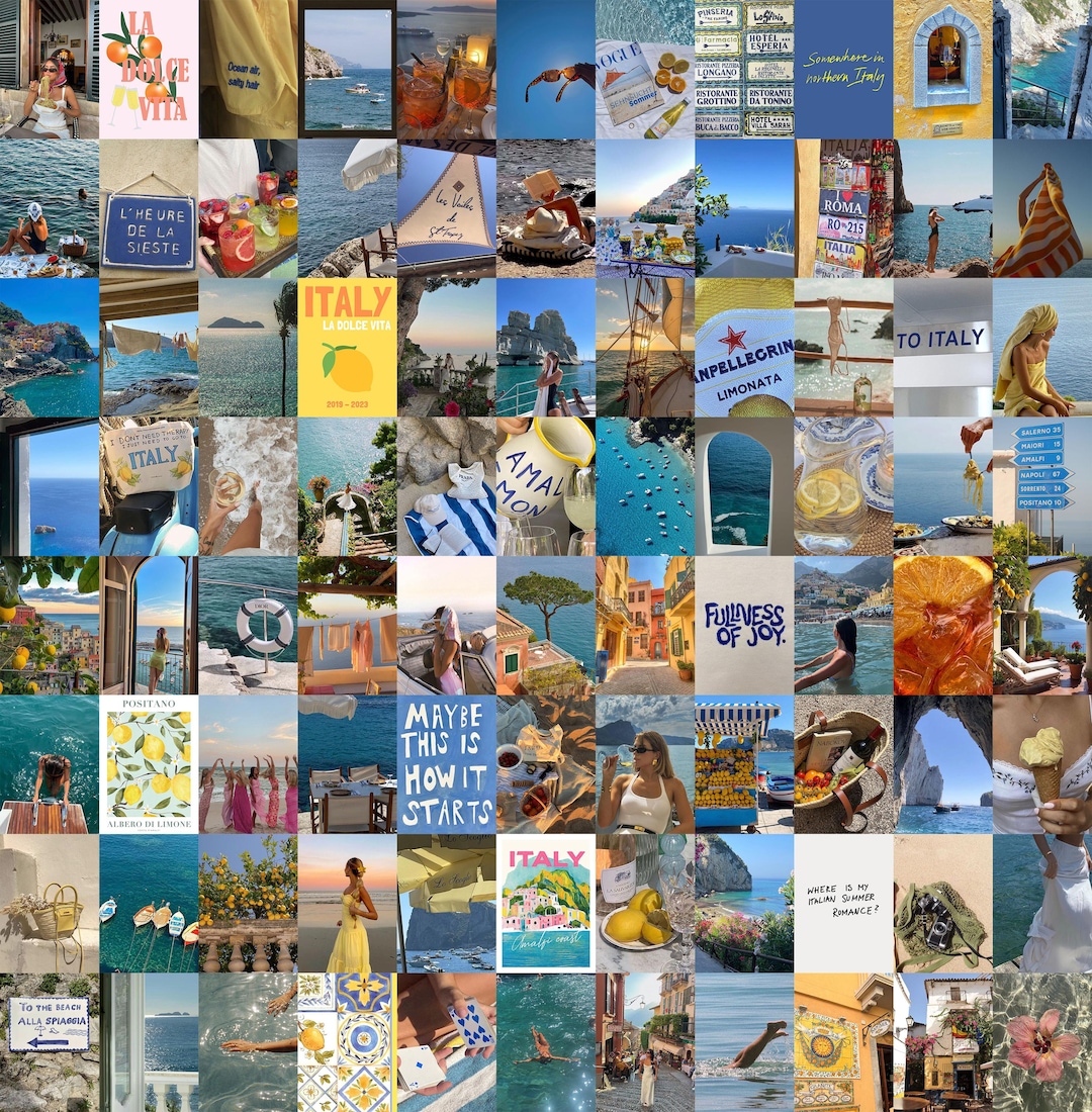 Italian Summer Wall Collage –2026 Dream Summer, Amalfi Coast, La Dolce ...