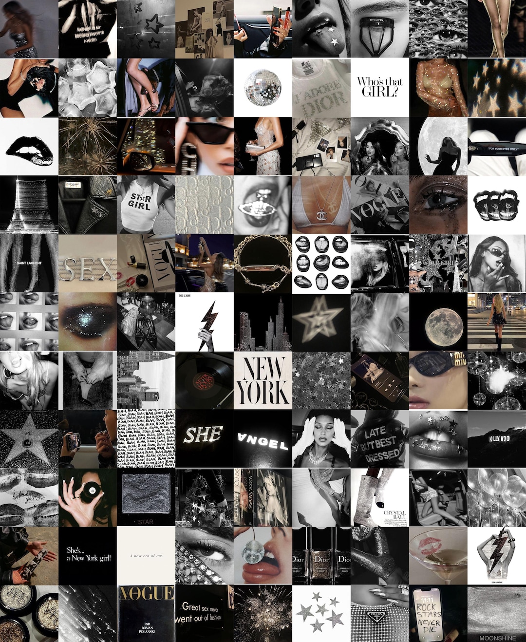 100 PCS | Stargirl Aesthetic Photo Collage | Stargirl Photo Collage ...