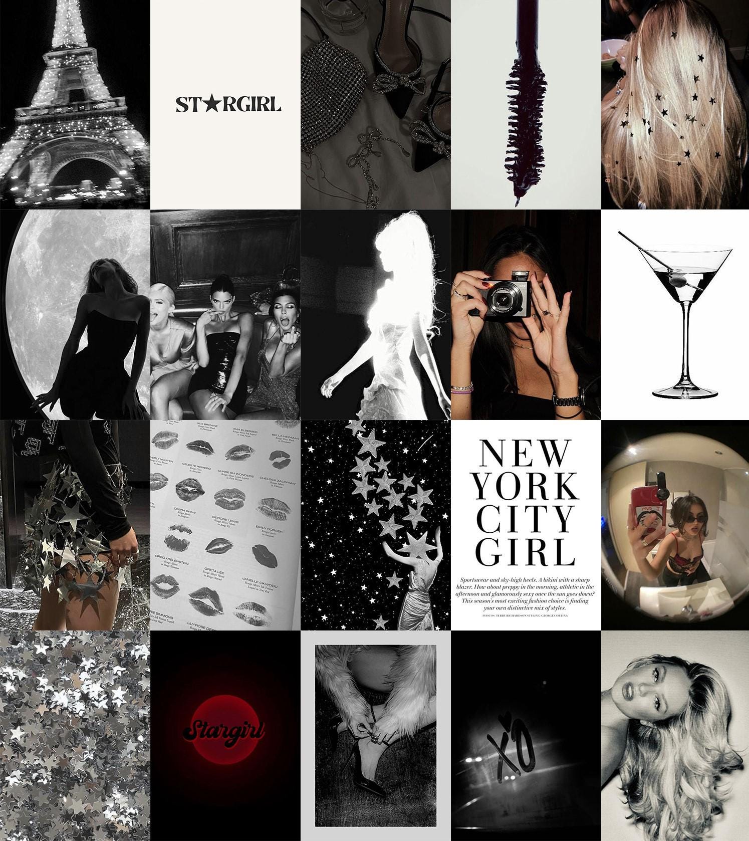 100 PCS | Stargirl Aesthetic Wall Photo Collage | Stargirl Photo ...