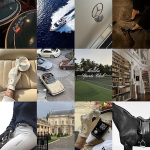 80 PCS | Old Money Aesthetic Photo Collage Kit | Rich Aesthetic Photo ...