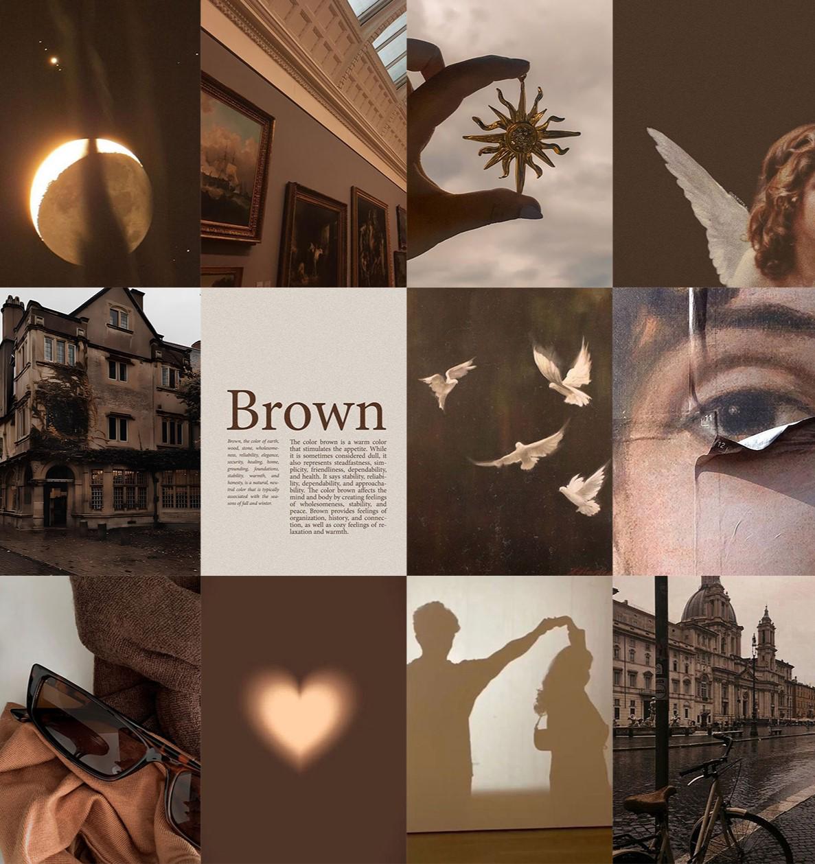 80 PCS | Brown Vintage Aesthetic Wall Photo Collage | Vintage Fall ...