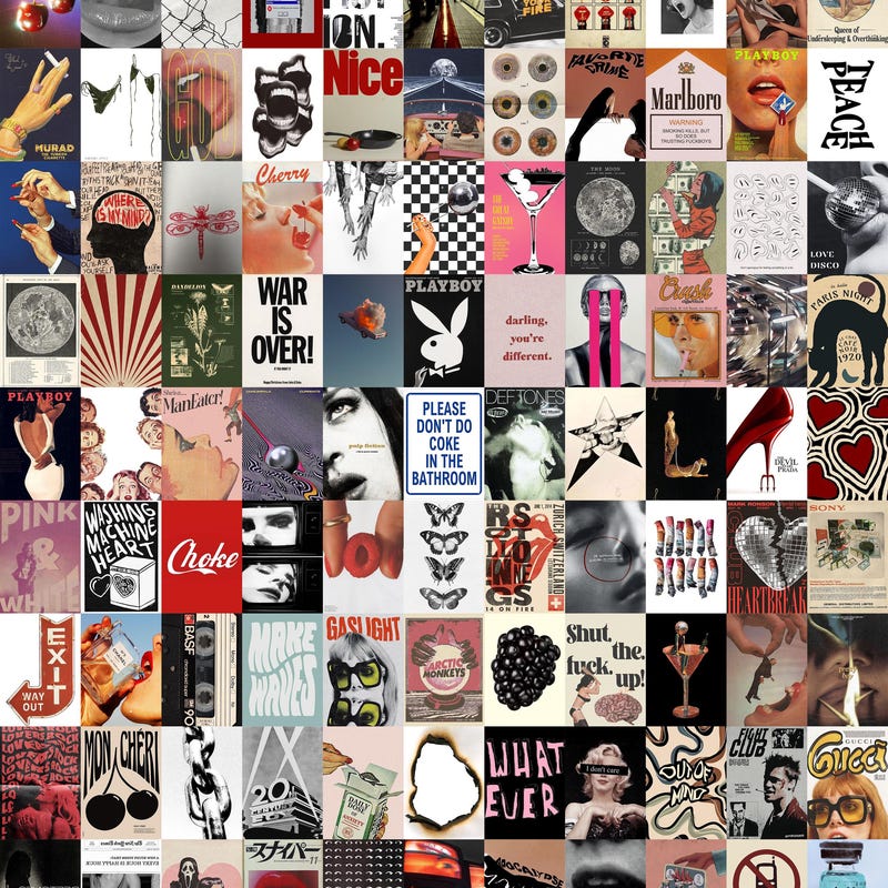 Grunge Wall Collage - Etsy