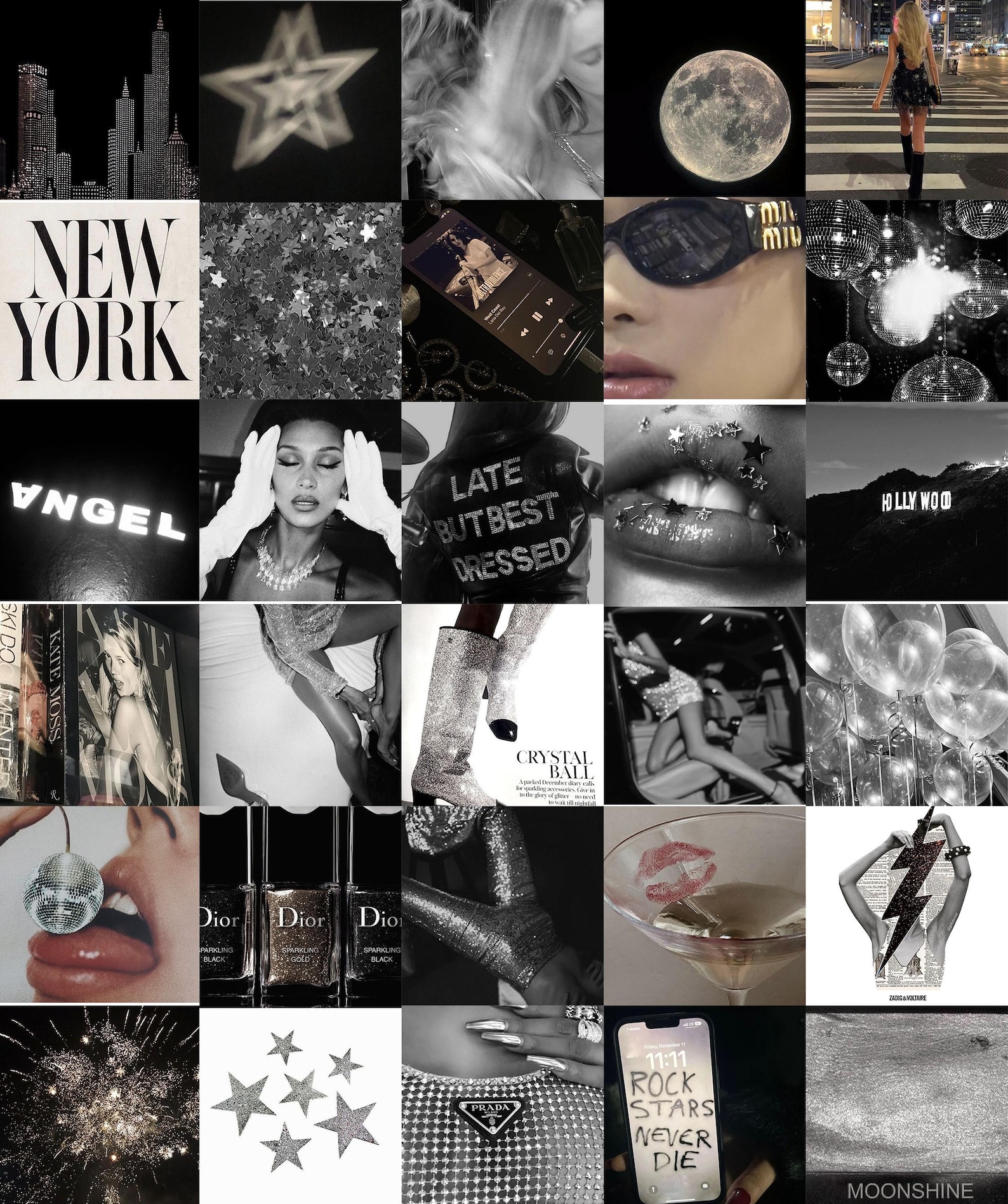 100 PCS | Stargirl Aesthetic Photo Collage | Stargirl Photo Collage ...