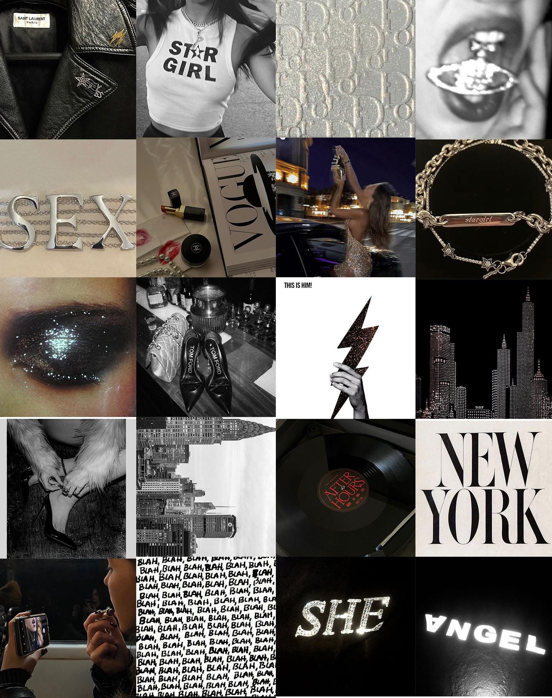 100 PCS | Stargirl Aesthetic Photo Collage | Stargirl Photo Collage ...
