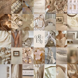 200 PCS | Neutral Aesthetic Photo Collage | Beige Wall Collage Kit ...