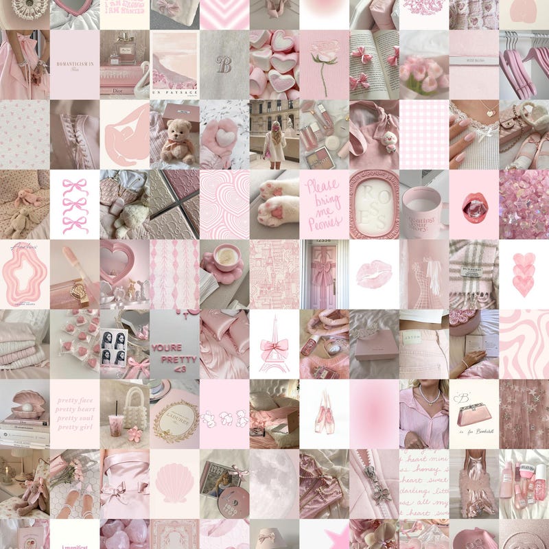 Pink Collage Kit - Etsy
