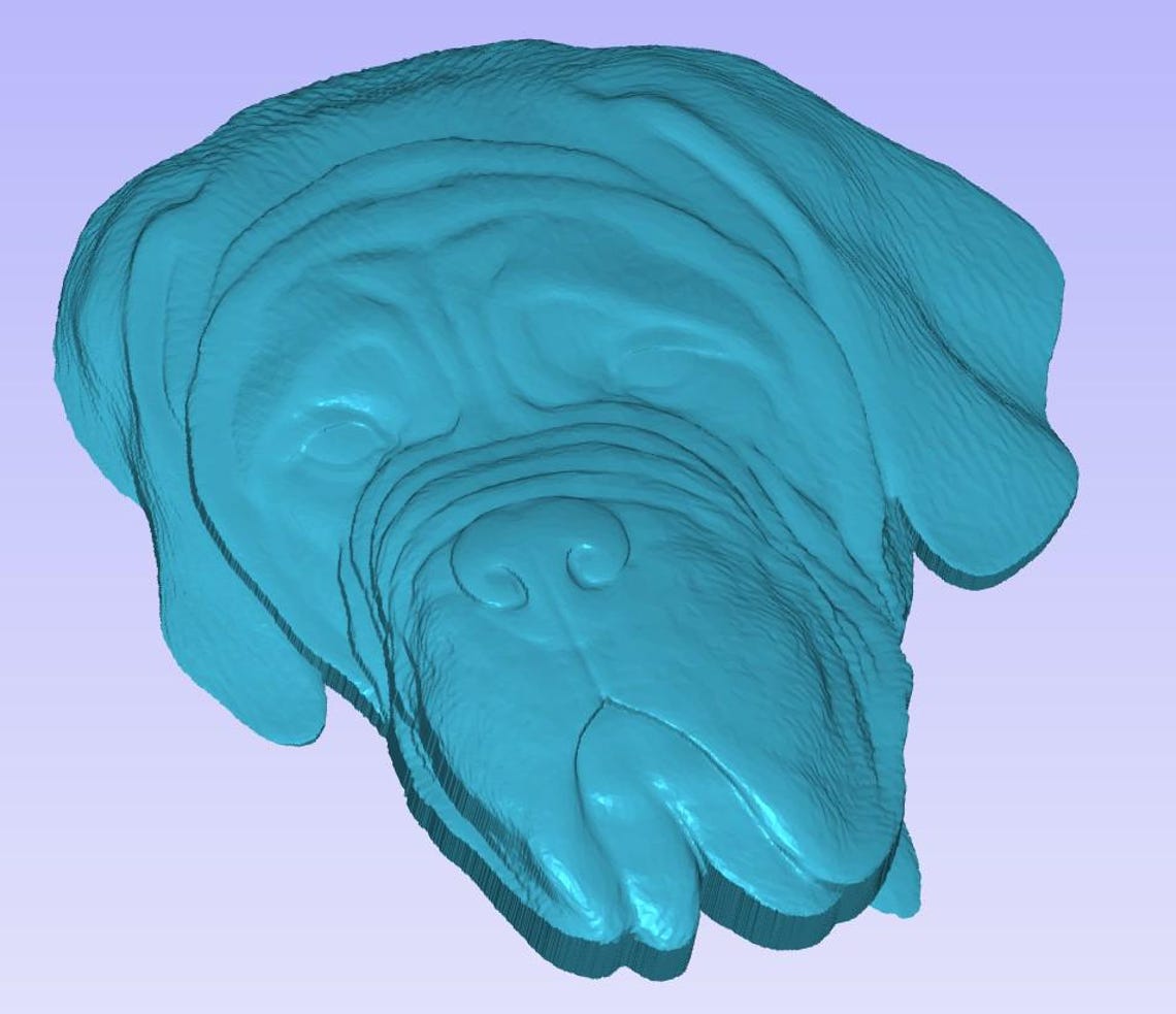 Mastiff Head STL File for Cnc Routers and 3d Printers - Etsy