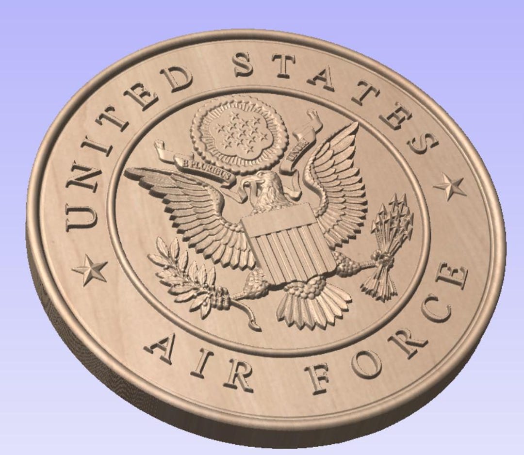 Air Force Medallion Seal STL File for Cnc Routers and 3d Printers - Etsy