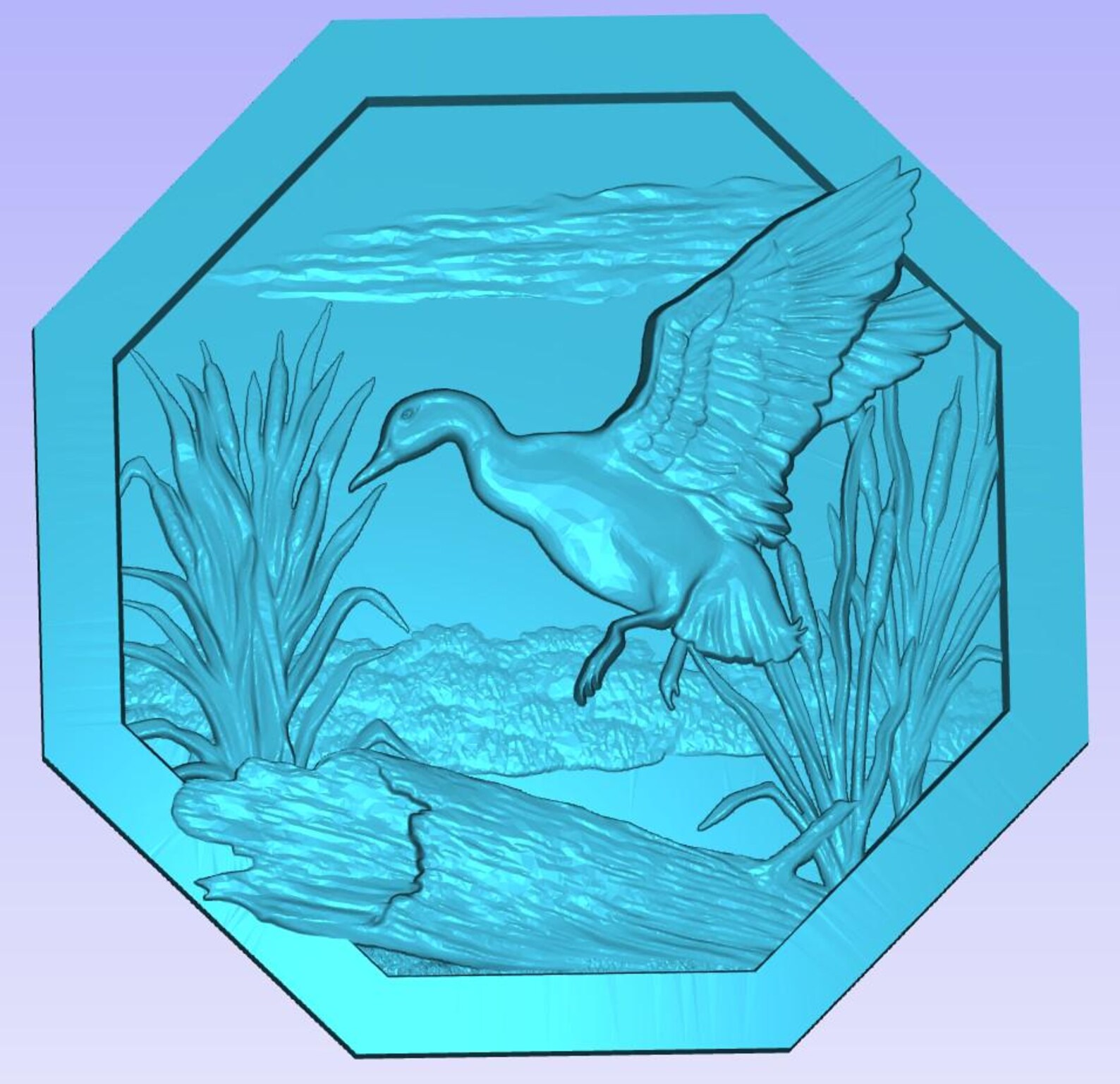 Flying Duck Octagon STL File for CNC Routers and 3D Printers - Etsy