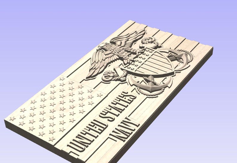 USA Navy Flag Stl File - Etsy