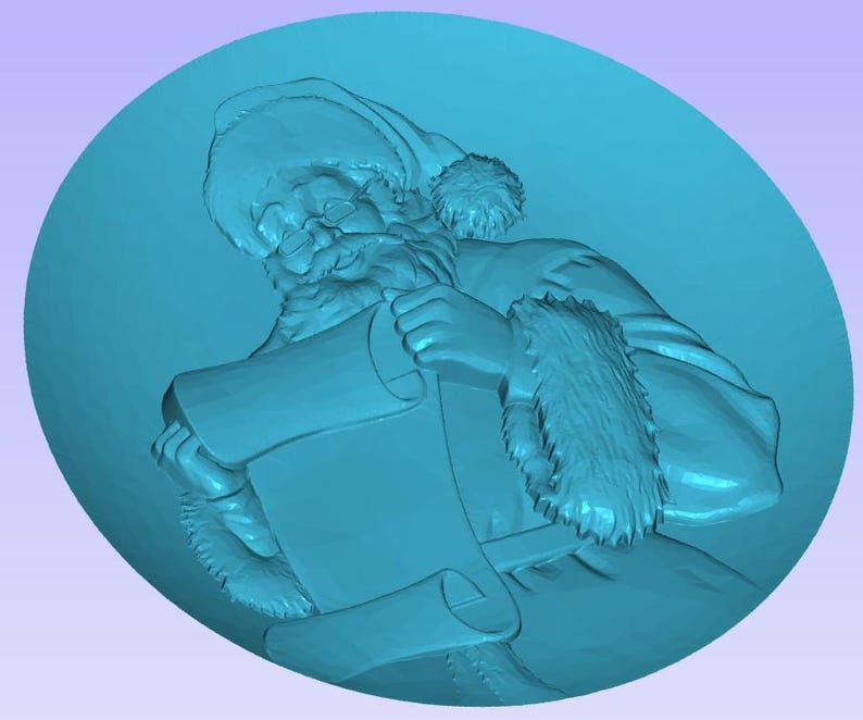 Santa and His List STL File for Cnc Routers and 3d Printers - Etsy
