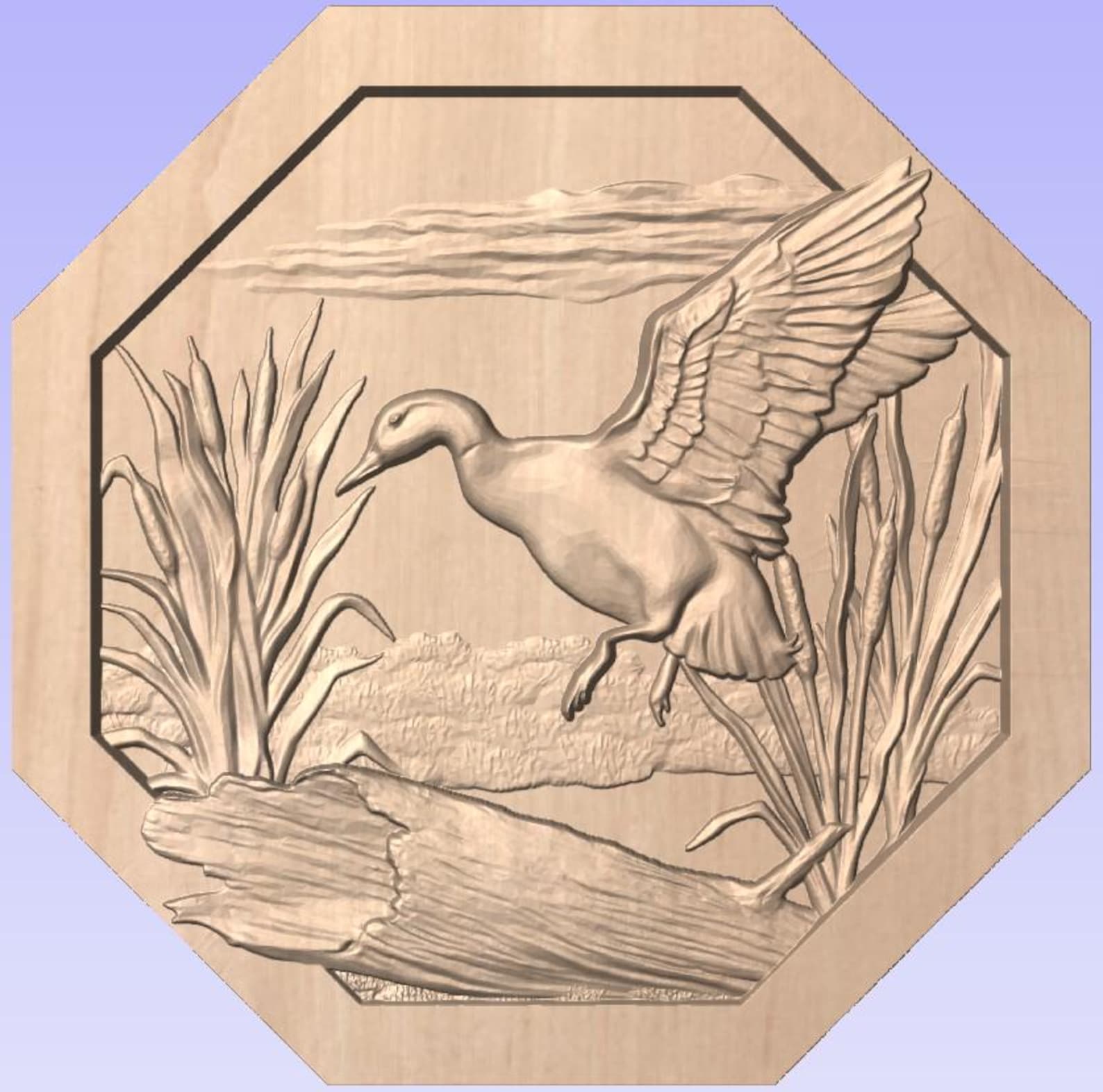 Flying Duck Octagon STL File for CNC Routers and 3D Printers - Etsy