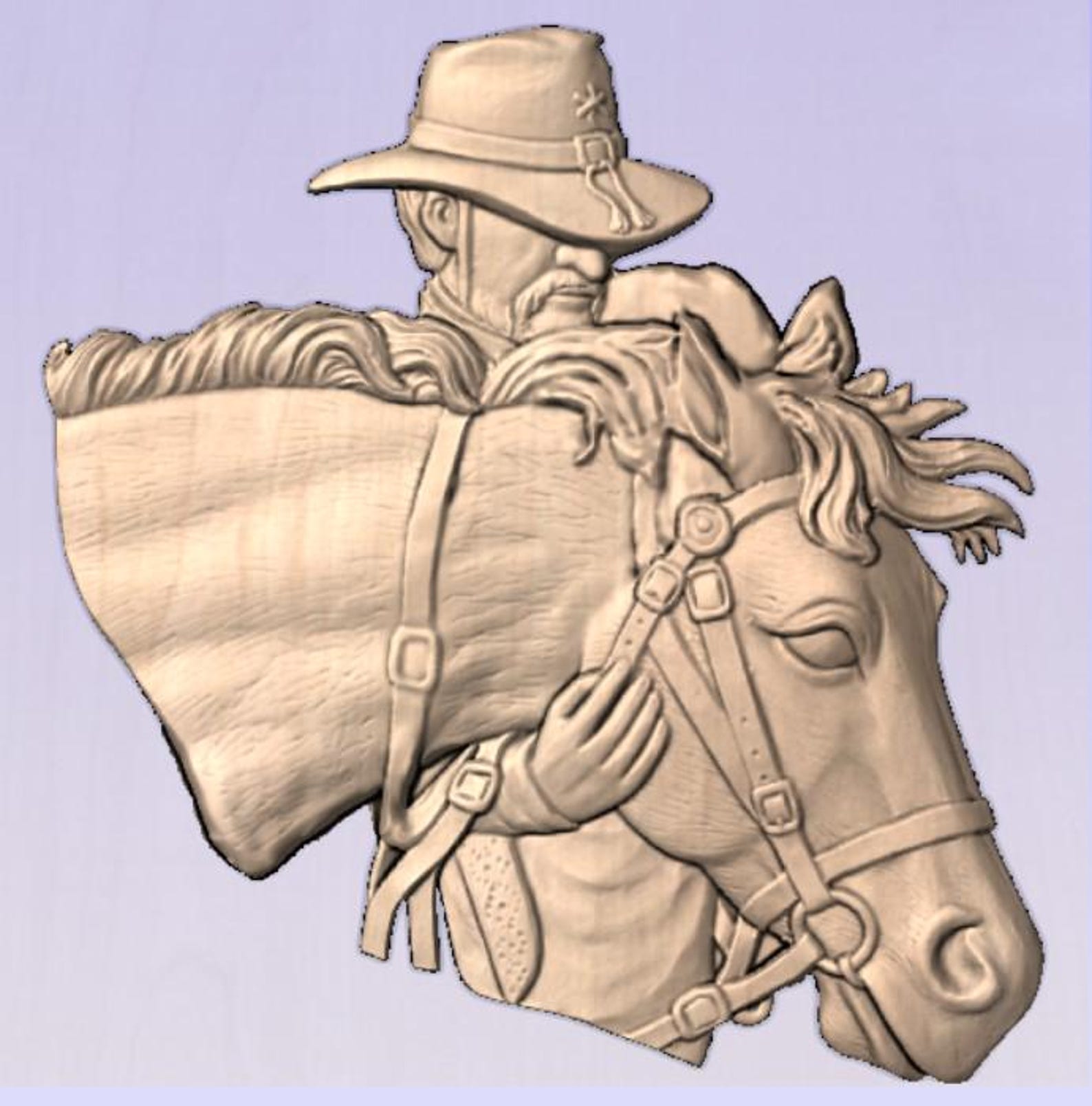 Horse and Rider STL File for CNC Routers, 3d Printers - Etsy