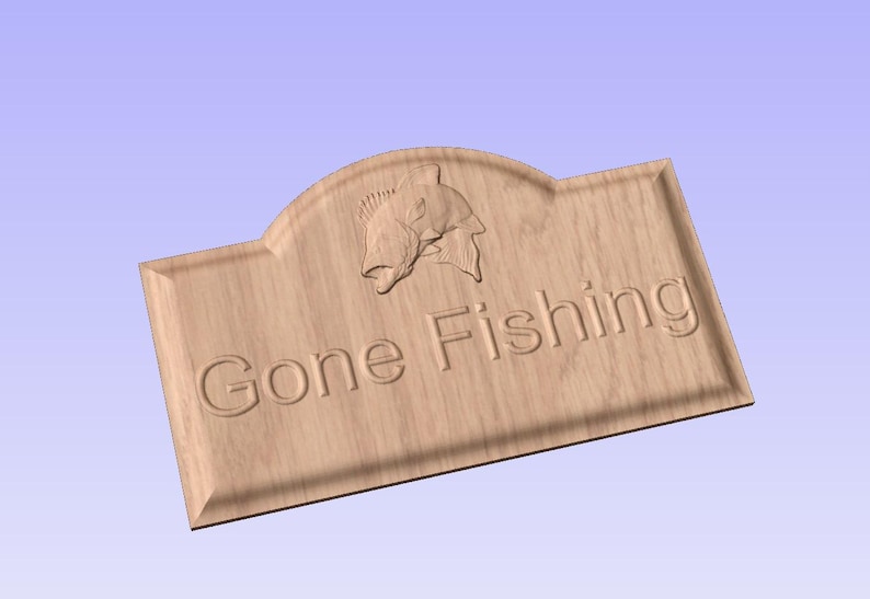 Gone Fishing Plaque, Sign STL File - Etsy