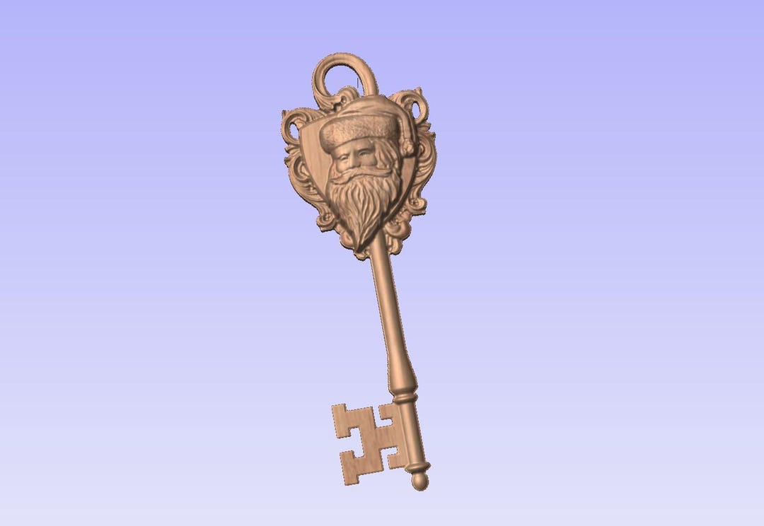 Santa Key STL File - Etsy