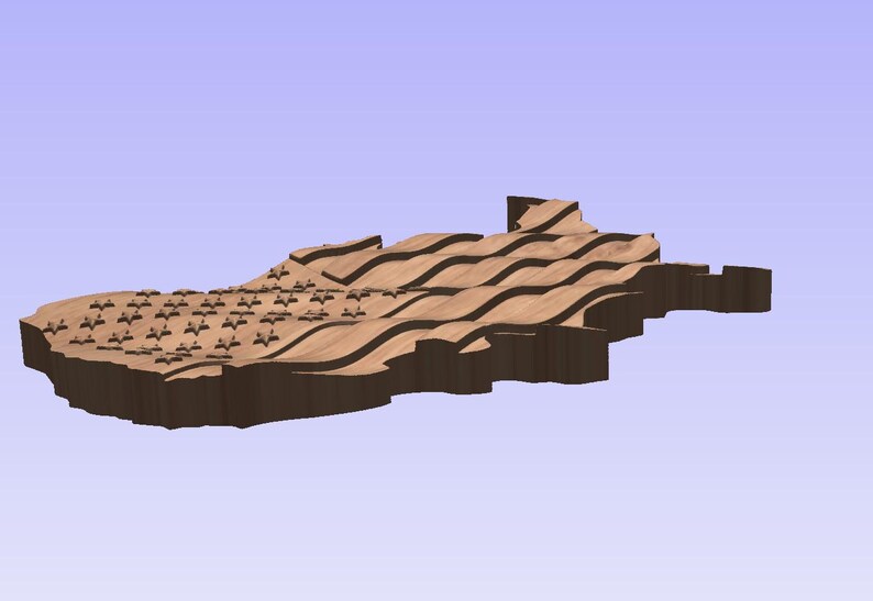USA Wavy Map STL File for Cnc Routers and 3d Printers - Etsy