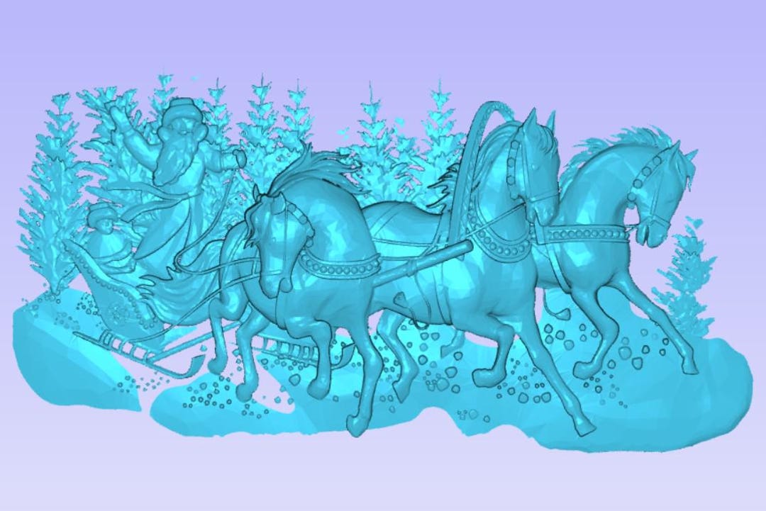 Dashing Through the Snow STL File for Cnc Routers and 3d Printers - Etsy